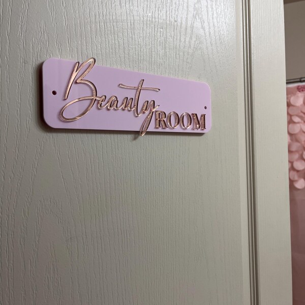 Custom 3D Acrylic Sign, Beauty Salon Door Sign, 3d Salon Door Plaque ...