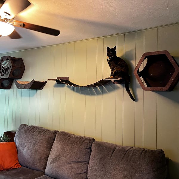 Wall Shelves for Cat, Cat Shelves, Cat Climbing Wall Shelf, Cat House ...