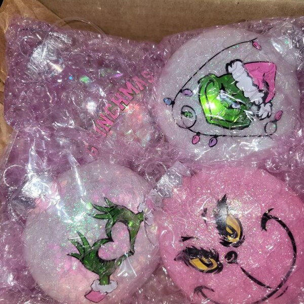 Pink Grinchmas Ornament Set - Etsy