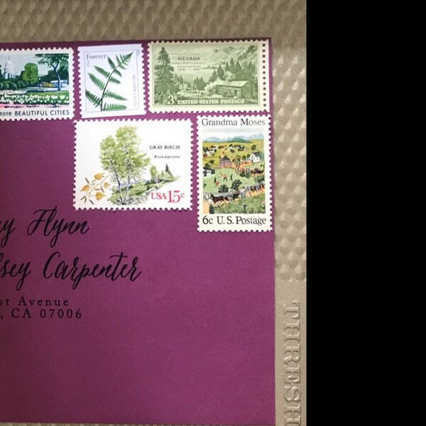 50 American Trees Stamps .. Vintage MINT Postage Stamps .. 4 Different ...