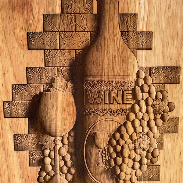 Digital Design File - Wine Bottle Sign - Glowforge - Laser Ready ...