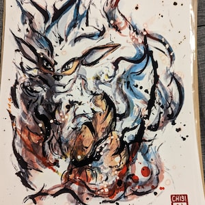 Fanart Print Final Fantasy X Bahamut Ink Fan Art - Etsy UK