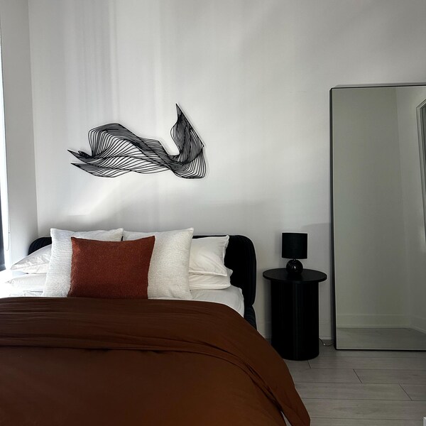 Black Metal Pyramids Wall Sculpture, Unique Wall Decor Hanging ...