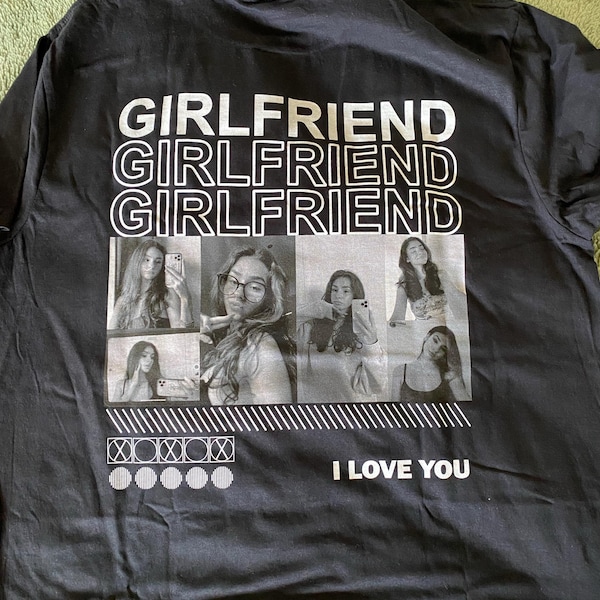GF Custom Tee Shirt Personalized Photo T-shirt Surprise Girlfriend ...