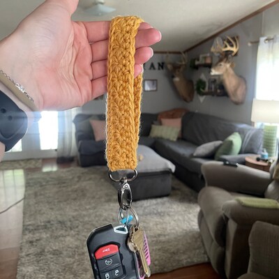 Crochet Key Fob, Artsy Arthurs, Wristlet Key Fob, Boho Key Fob, Crochet ...