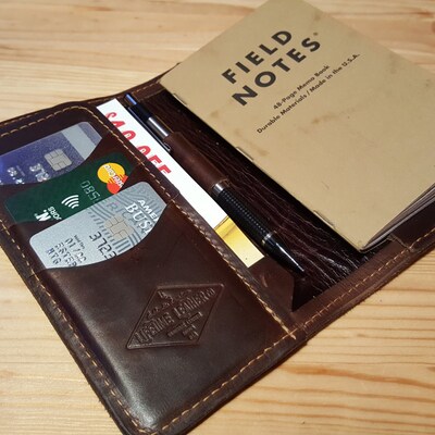 Personalized Leather Field Notes Wallet, Field Notes Cover, Moleskine ...