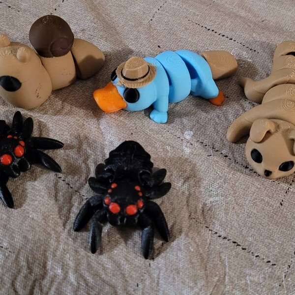 3D Printed Articulated Mini Dachshund Dog Fidget Friend Animal, Baby ...