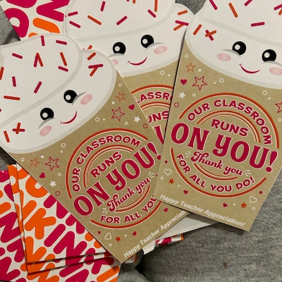 Coffee Thank You Teacher Gift Printable, Teacher Gift, Teacher ...