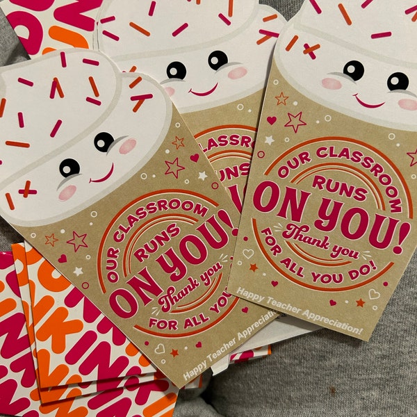 Coffee Thank You Teacher Gift Printable, Teacher Gift, Teacher ...