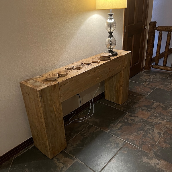 Old Beam Console Table Unique Dovetail Old Wood Rustic Style Table Loft ...