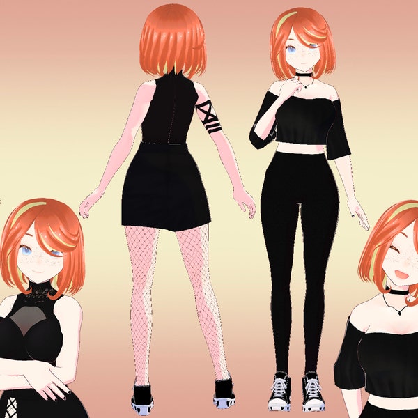 3D Vtuber Model Outfit / Vroid Outfit / Cow Outfit - Etsy