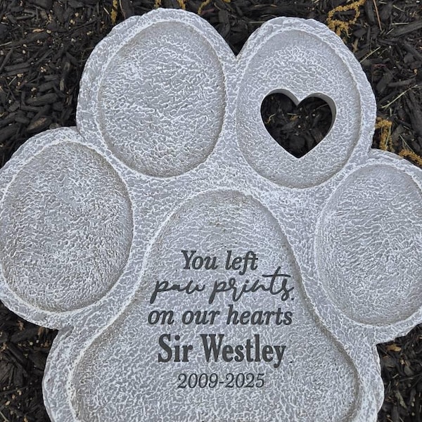 Personalized in Loving Memory Heart Flat Stone, Heart Shaped Stone ...