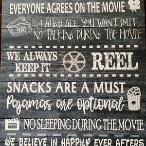 Movie Night Rules, Customizable Christmas Gift, Unique, Made to Order ...