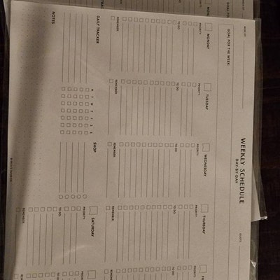 Weekly Planner Notepad Daily to Do List, Weekly Desk Pad, Undated Daily ...