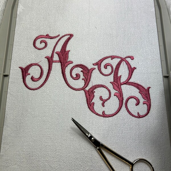 Letter B MONOGRAM Embroidery Design Large Vintage Single 1128-B - Etsy