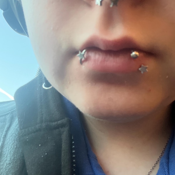 Minimalist Star Lip Ring, Sweet Lip Ring, Star Lip Piercing, Punk Style ...