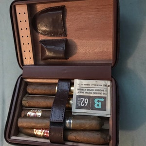 Personalized Cigar Set, Gift for Men, Husband Cigar Case, Engraved Gift ...