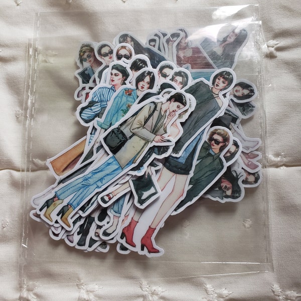 Fashion Girl Stickers | Modern Girls Streetwear Dress Street Style ...