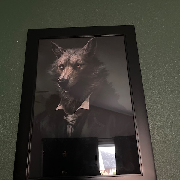 Werewolf Decor Victorian Wolf Wall Art Print - Etsy