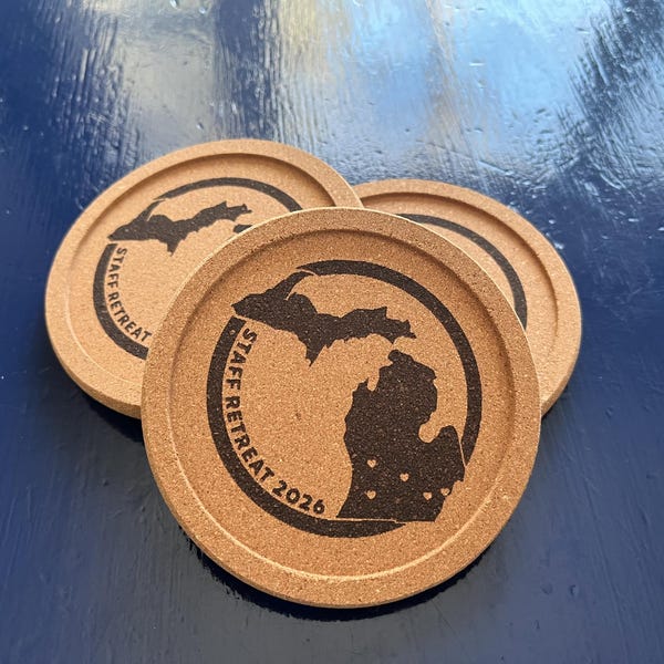 Custom Engraved Cork Coasters - Etsy