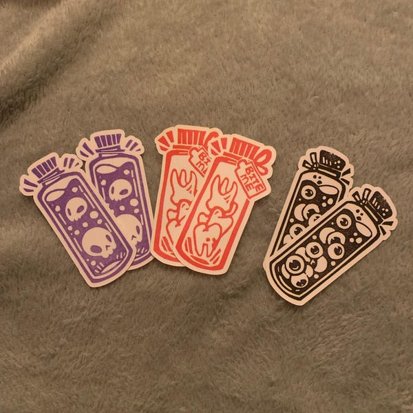 Bottle Stamp Waterproof Sticker Set! - Etsy