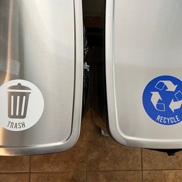 Trash Can Decals / Recycle Decals / Vinyl Decals / Recycle Sticker ...