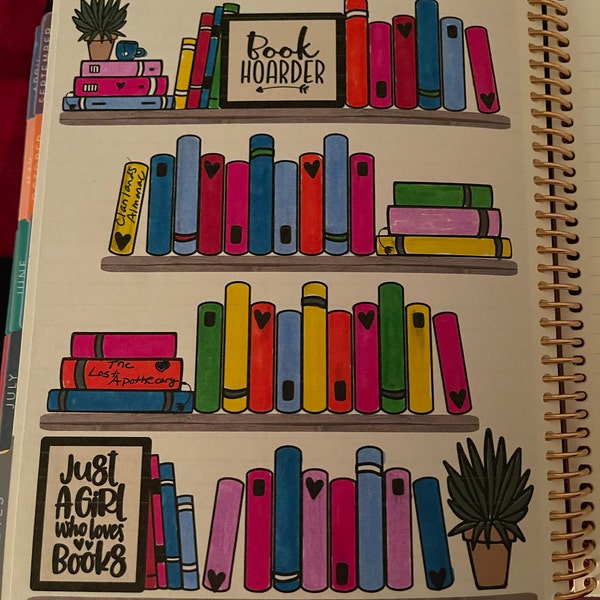BOOK TRACKER 4001 - Book Planner Stickers - Book Tracker Sticker ...