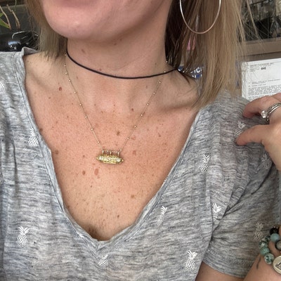 Keya Flower Perfume Bottle Necklace Tiny Spoon Aromatherapy Pendant ...