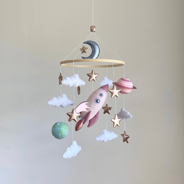 Moon Stars Cloud Nursery Baby Mobile, Starry Night Baby Mobile, Stars ...
