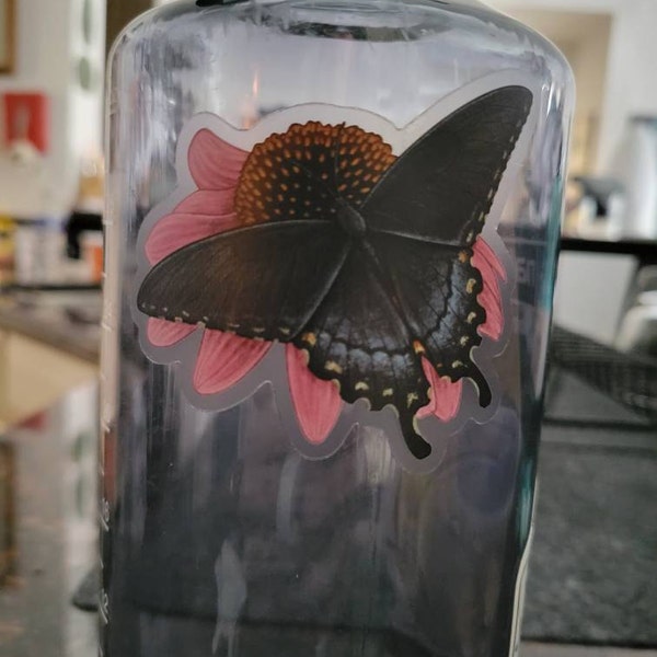 Tiger Moth Clear Vinyl Sticker | 3 X 1.94 Inches | Transparent, Durable ...