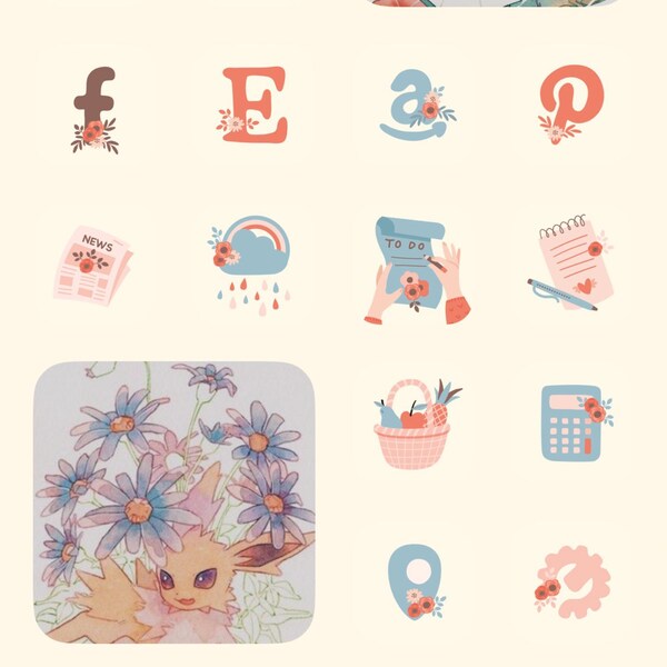 Cozy Fall App Icon Set Autumn Aesthetic Ios App Icons Custom Home ...