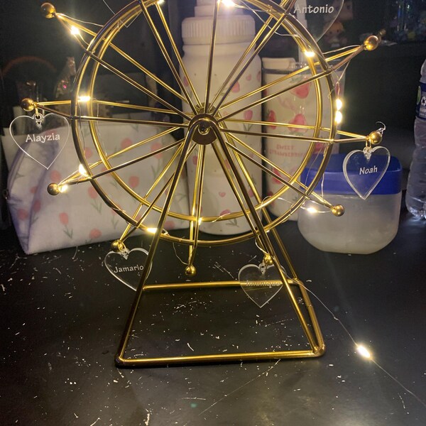 Personalized Ferris Wheel Night Light, Christmas Gifts, Custom Snowman ...