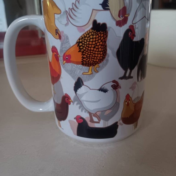 Chicken Coffee Mug, Cute Chicken Gift, Chicken Lover, Funny Chicken Cup ...