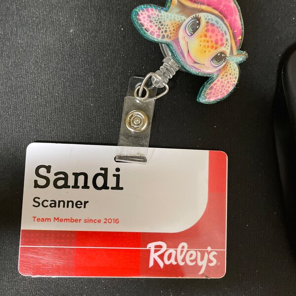 Turtle Badge Reel, Sea Turtle Badge, Beaded Badge, Badge Reel for Nurse ...