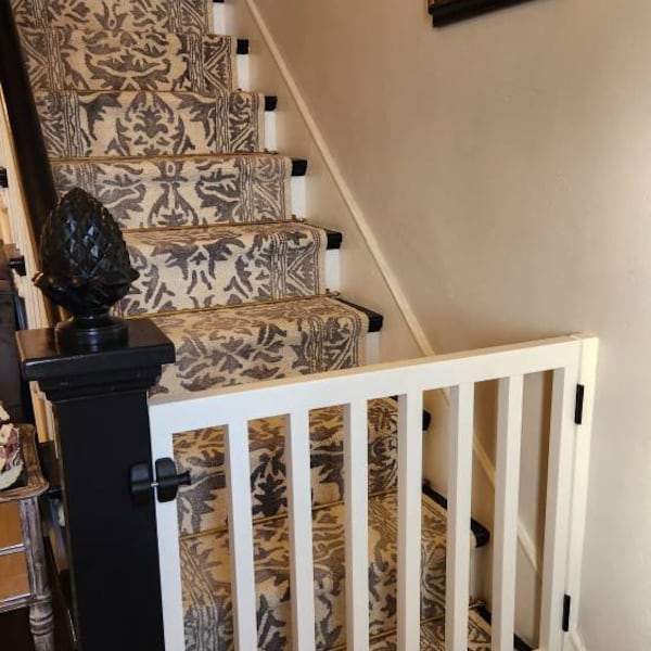 Custom Spindle Wooden Gate | Baby Gate | Stairway Gate| White Wooden ...