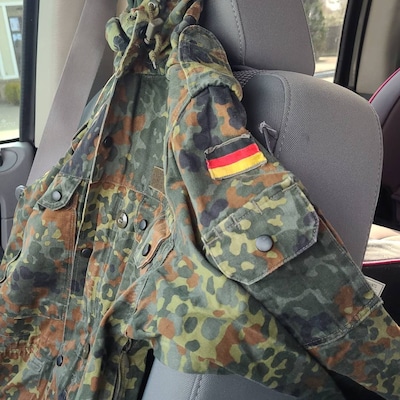 Original German Army Field Jacket Parka Military Issue Hooded Flecktarn ...