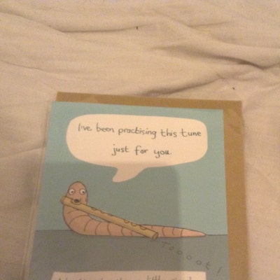 Funny Worm Birthday Card - Etsy