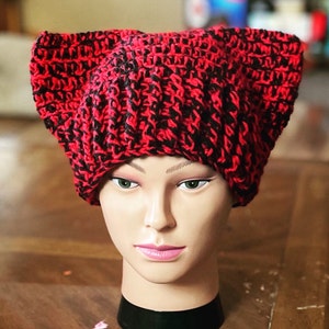 PATTERN PDF DOWNLOAD Crochet No-sew Square Cat Hat Adult Size - Etsy