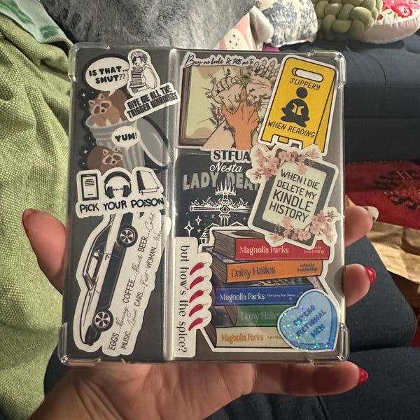 Happy Place Book Stack Sticker - Etsy