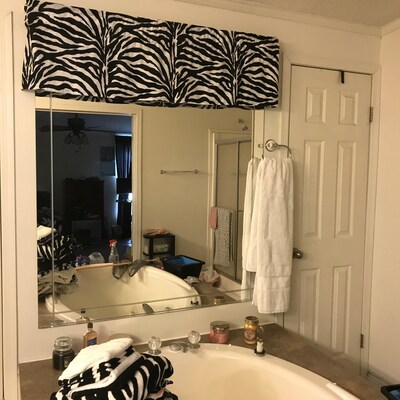 Animal Print Window Valance Leopard Zebra Giraffe Cowhide Pony Safari ...