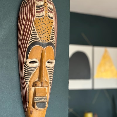 African Tribal Face Mask Authentic Traditional Muminia Mask in Lega Art ...