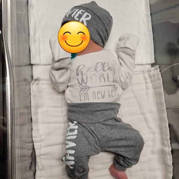 Custom Beanie With Name Newborn Baby Beanie Kid Knitted Hat Leather ...