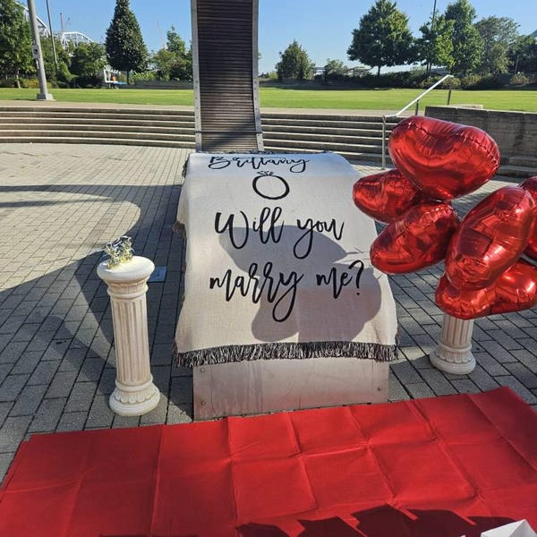 Proposal Decorations, Will You Marry Me Blanket, Marriage Proposal ...