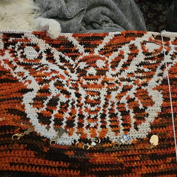 Skull Moth Cardigan Crochet Pattern - Etsy