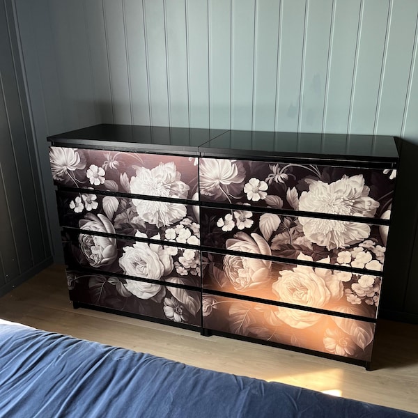 IKEA Malm Dresser Decal, Ikea Dresser Stickers, Malm decal, Malm ...