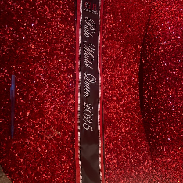 Custom Lace Sash Personalized Sash Customize Sash Embroidery Border ...