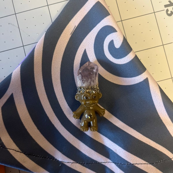 Tiny Cats Eye Crystal Trolls With Belly Jewel - Etsy