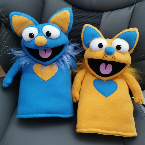 Funny Bunny Puppet Easter Blue Rabbit Professional Hand Puppet - Etsy