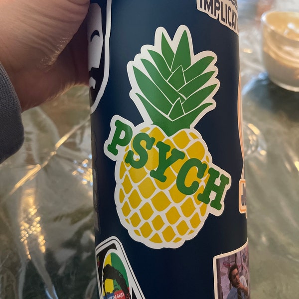 Psych TV Show Logo Pineapple Sticker Decal for Fans of Psych, Car Decal ...