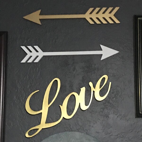 Wooden Arrow Wall Decor Set of 2 – Modern Arrows for Gallery Wall ...